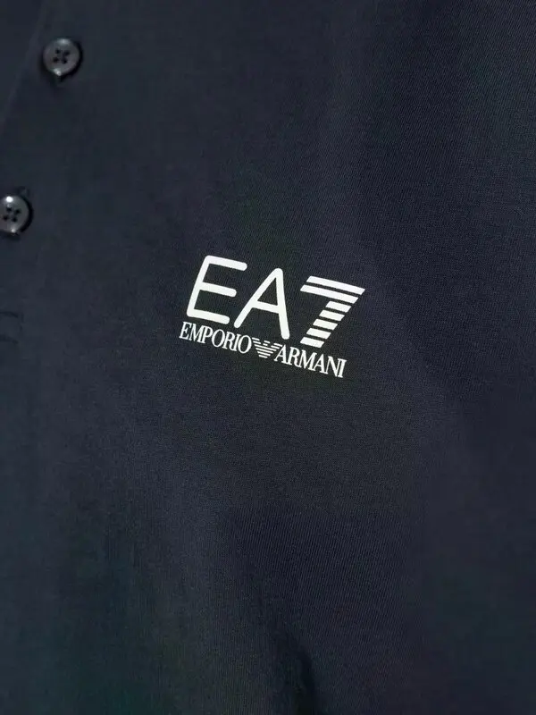 EA7 Logo Stripe Polo T-shirt