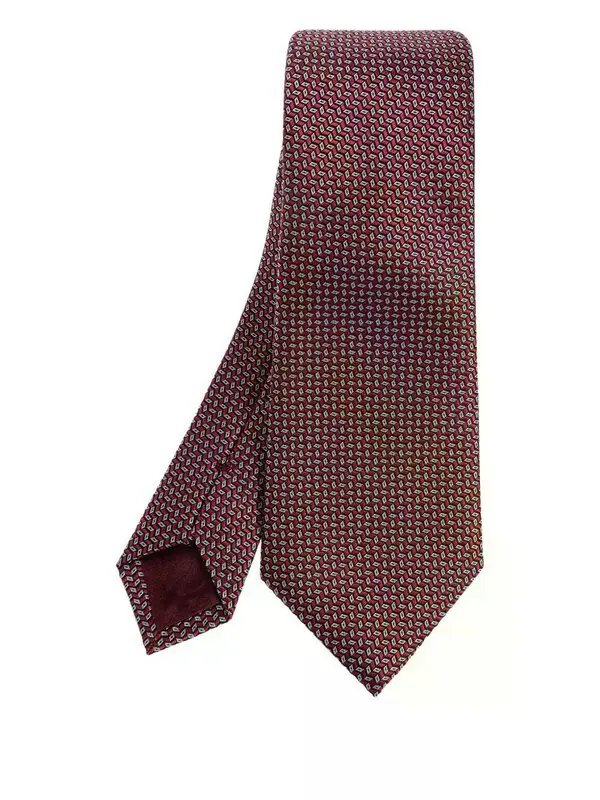 Giorgio Armani Patterned Neck Tie - Red