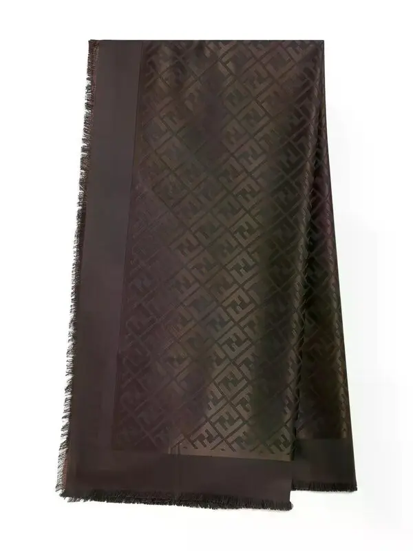 Fendi Ff Wool Shawl - Brown