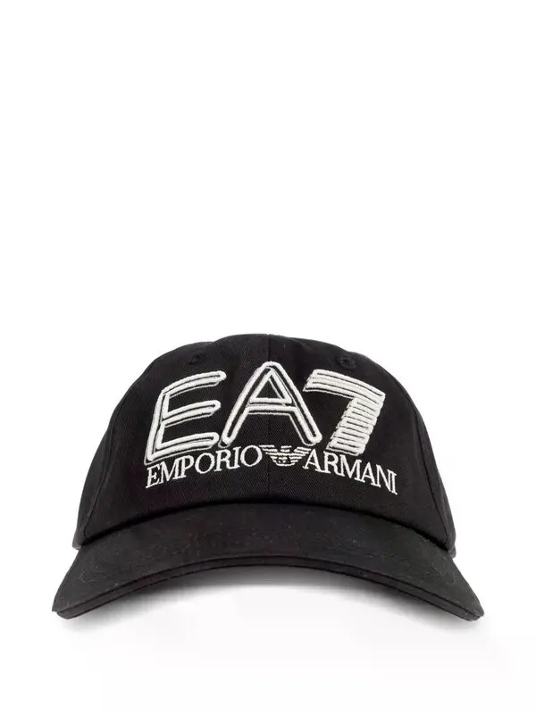 Emporio Armani Logo Embroidered Cap - Black