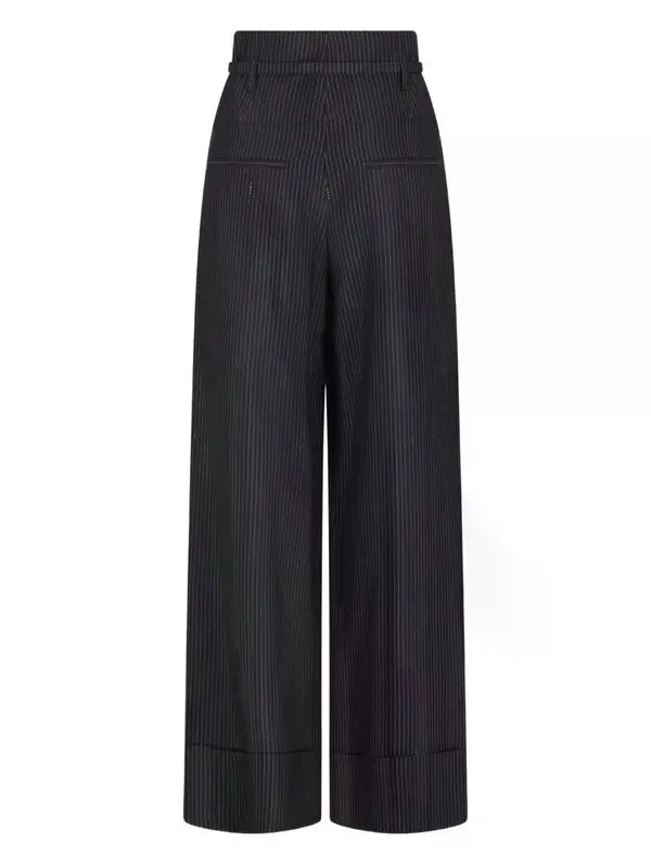 Fendi Pinstripe Belted Trousers