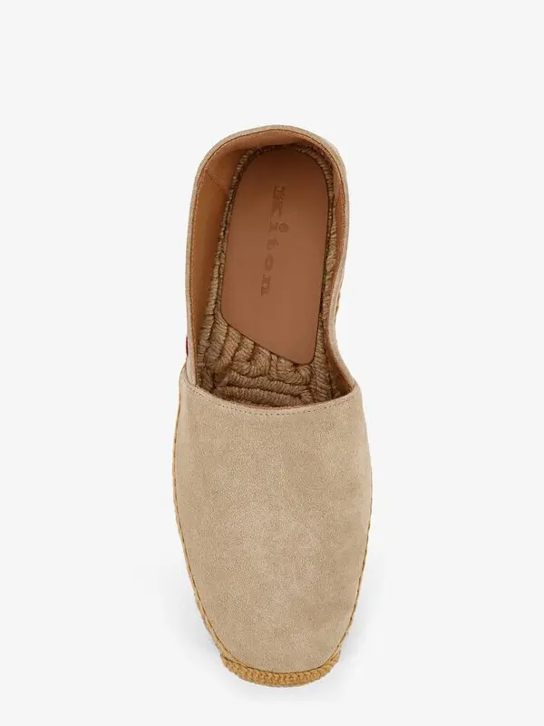 Kiton Suede Espadrilles With Stitching