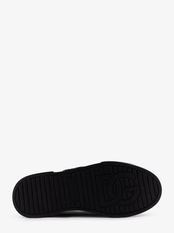 Dolce & Gabbana Leather Sneakers With Embossed Logo
