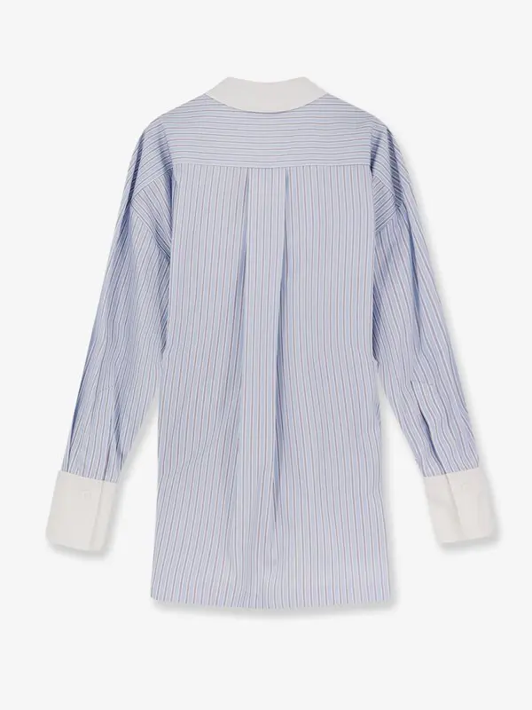 Attico Oversized Striped Shirt - Blue