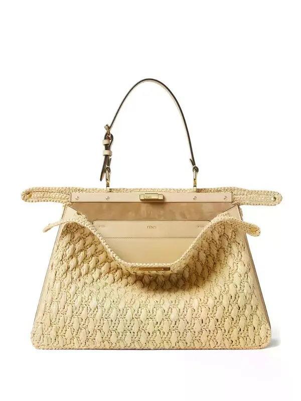 Fendi Peekaboo Woven Tote Bag