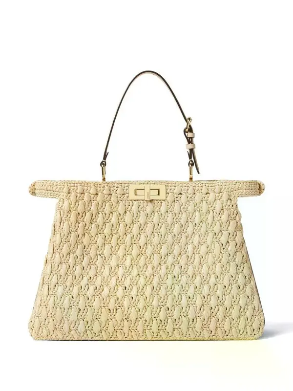 Fendi Peekaboo Woven Tote Bag
