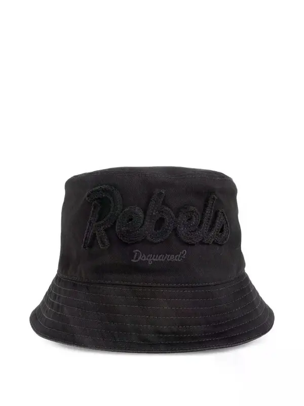 Dsquared2 Rebels-appliqué Bucket Hat - Black