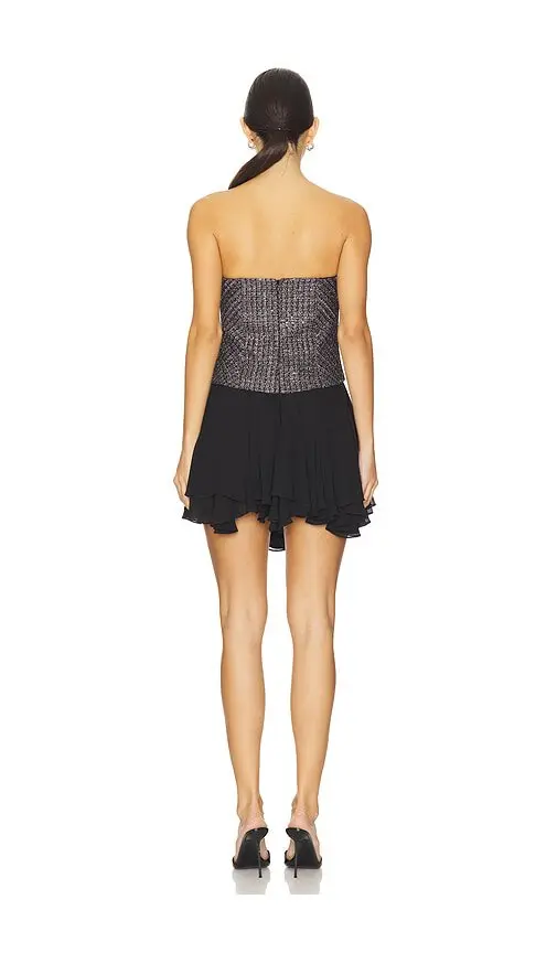 Amanda Uprichard Tweed Bodice Chiffon Dress
