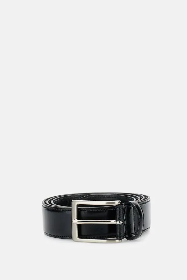 ALBERTO LUTI Leather Belt - Black