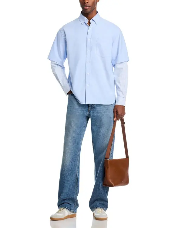Simkhai Quade Double Sleeve Button Down Shirt