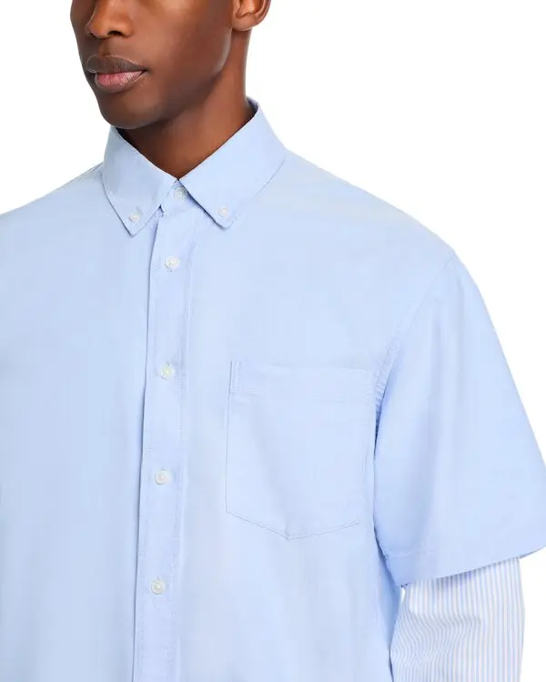 Simkhai Quade Double Sleeve Button Down Shirt