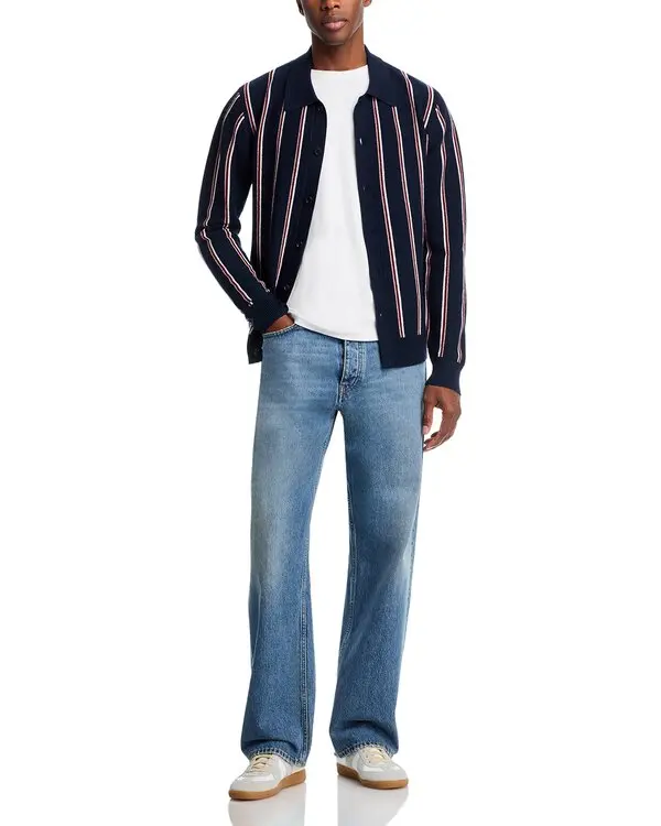 Simkhai Elio Striped Merino Wool Cardigan