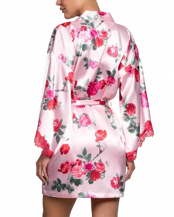 IN BLOOM BY JONQUIL Stretch Satin Romantic Rose Wrap