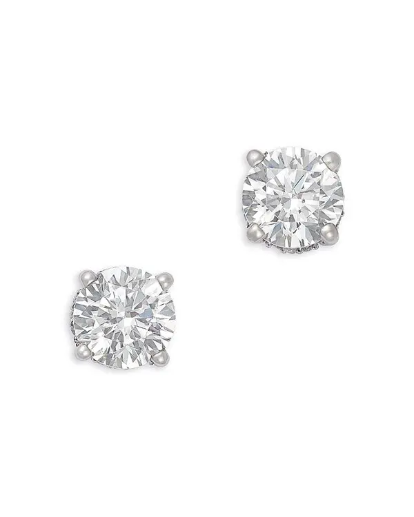 Bloomingdale'S Platinum Lab Grown Diamond Stud Earrings 2.0 Tcw - White