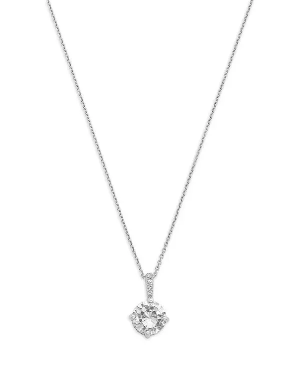 Bloomingdale'S Platinum Lab Grown Diamond Solitaire Pendant Necklace 1.5 Tcw - White