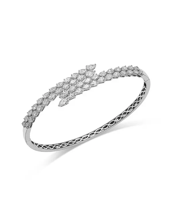 Bloomingdale'S Diamond Bypass Bracelet - White Gold