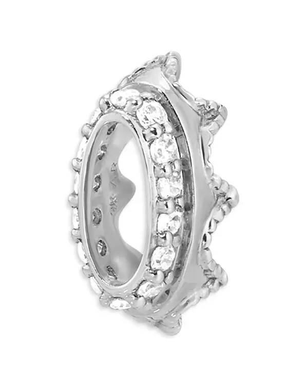 Adina Reyter Diamond Crown Pendant Charm - Silver