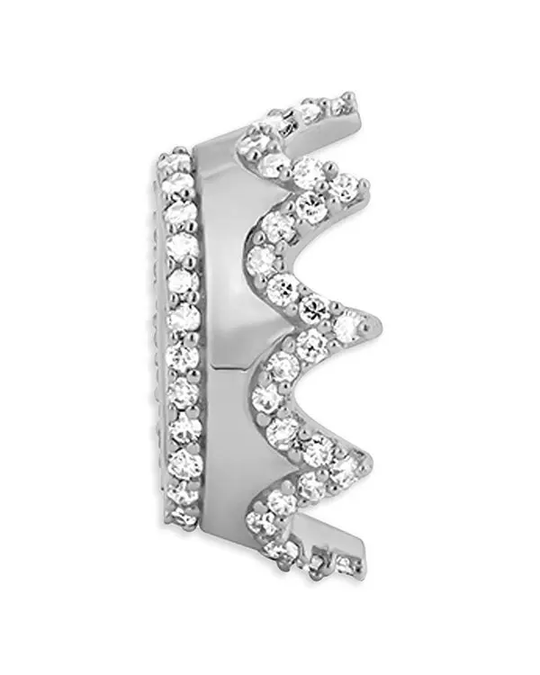 Adina Reyter Sterling Diamond Crown Charm Pendant - Silver