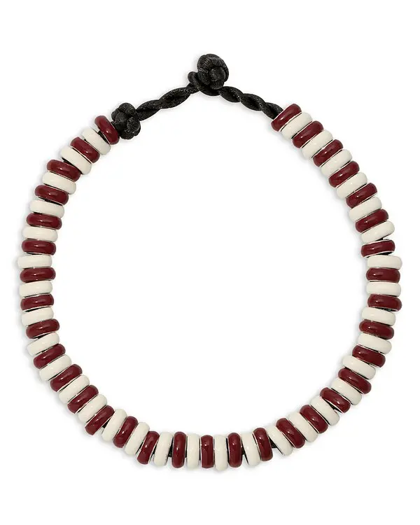 Adina Reyter Sterling Enamel Bead & Satin Cord Bracelet - Silver