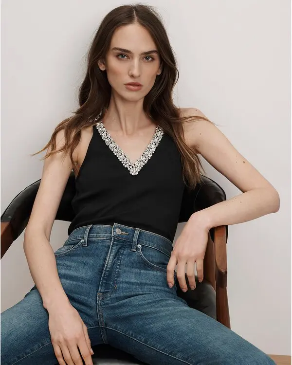 Veronica Beard Ayres Embellished Top