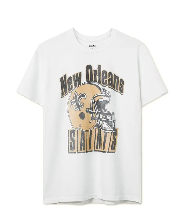 Junk Food Clothing Nfl New Orleans Saints Throwback Helmet T-shirt - White