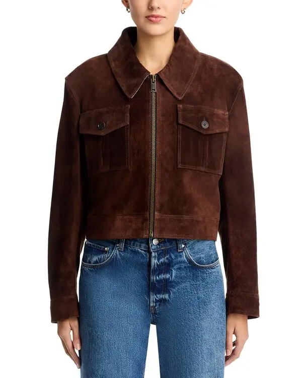 ARMA Spectra Helen Suede Jacket - Mud Brown