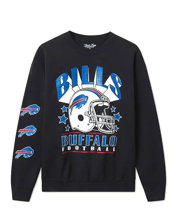 Junk Food Clothing Nfl Buffalo Bills Crew Fleece - Black
