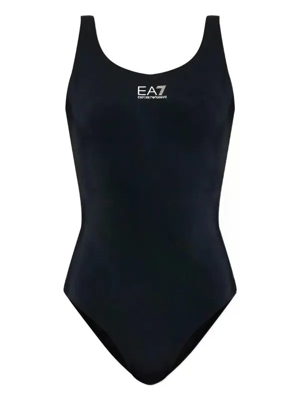 Emporio Armani Logo Swimsuit - Black