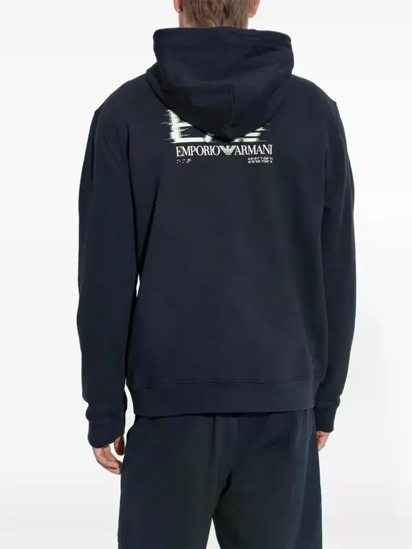 EA7 Logo Hoodie - Blue