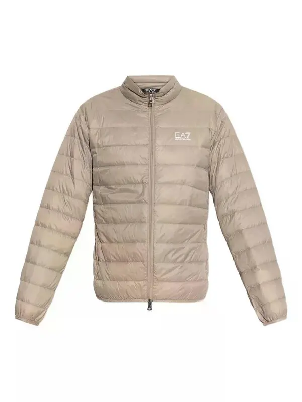 EA7 Quilted Logo Jacket - Neutrals