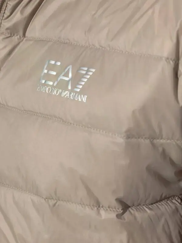 EA7 Quilted Logo Jacket - Neutrals