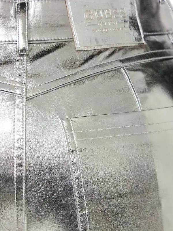 Guess Metallic Effect Straight Leg Trousers