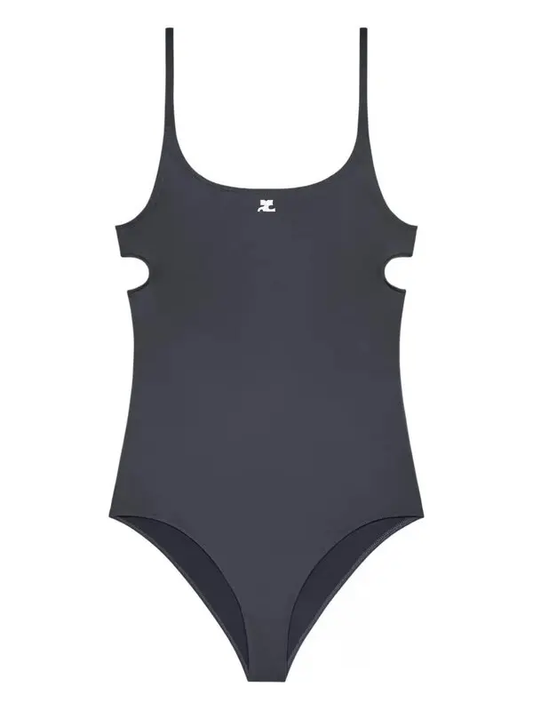 COURREGES Cut-out One Piece Swimsuit - Grey