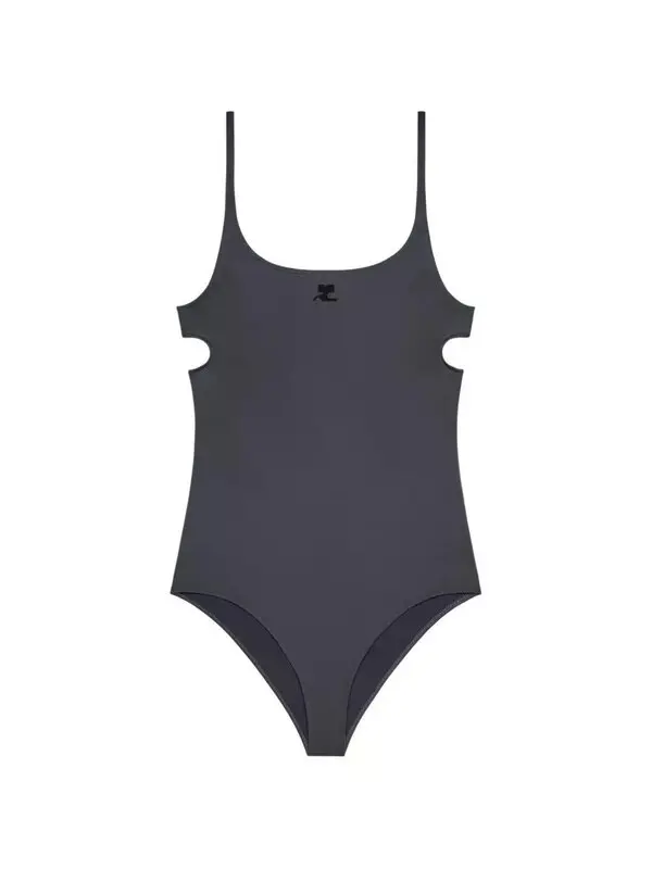 COURREGES Cut-out One Piece Swimsuit - Grey