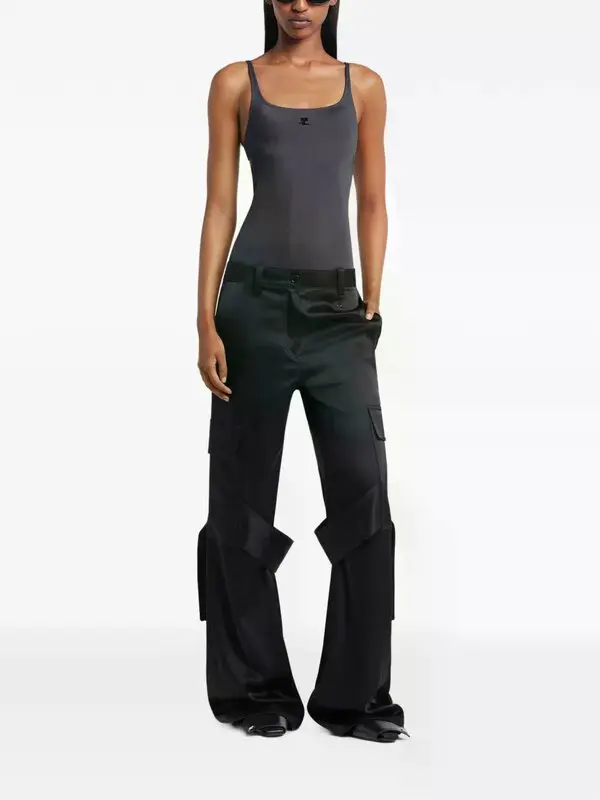 COURREGES Cut-out One Piece Swimsuit - Grey