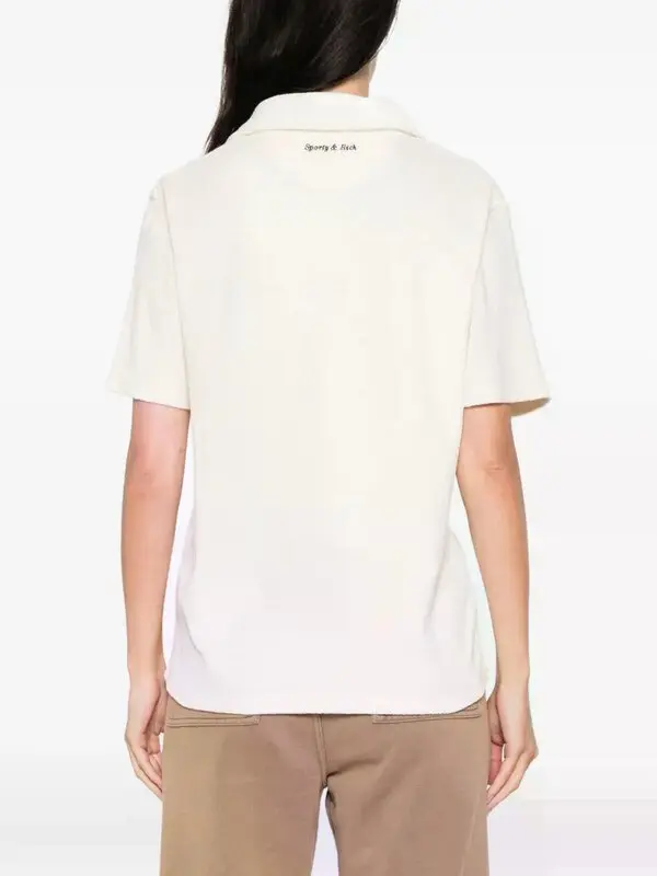 SPORTY & RICH Eden Script Polo Shirt