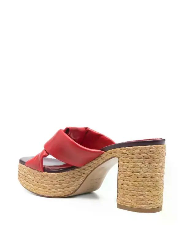FERRAGAMO 90mm Knot-detail Platform Sandals