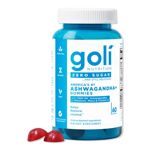 GOLI NUTRITION Zero Sugar Ashwagandha+ Gummies - One-color