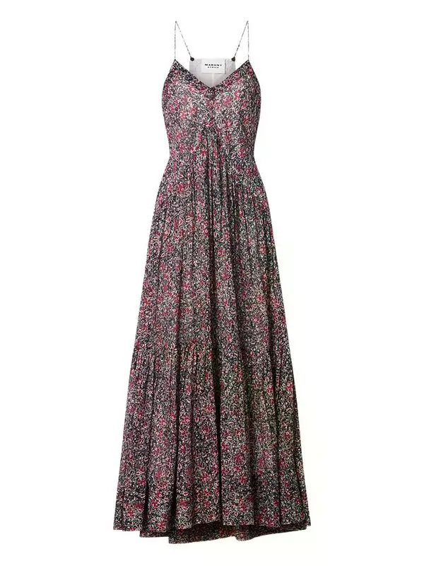 MARANT ETOILE Sabbba Floral Print Dress - Black