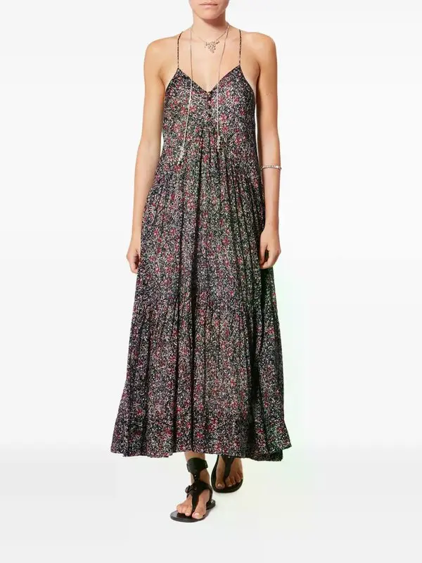 MARANT ETOILE Sabbba Floral Print Dress - Black