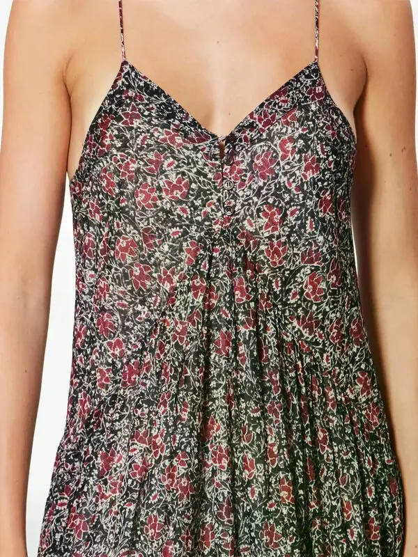 MARANT ETOILE Sabbba Floral Print Dress - Black