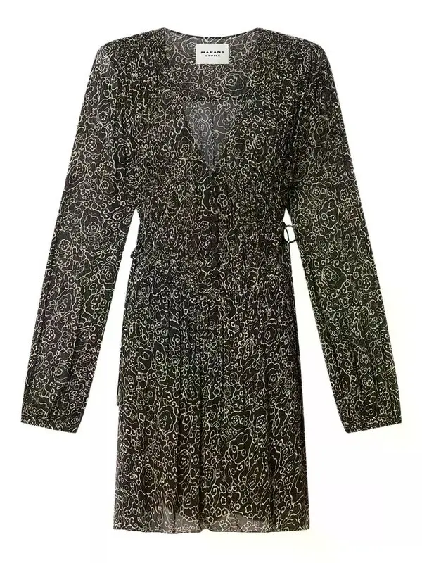 MARANT ETOILE Loriena Floral Mini Dress - Black