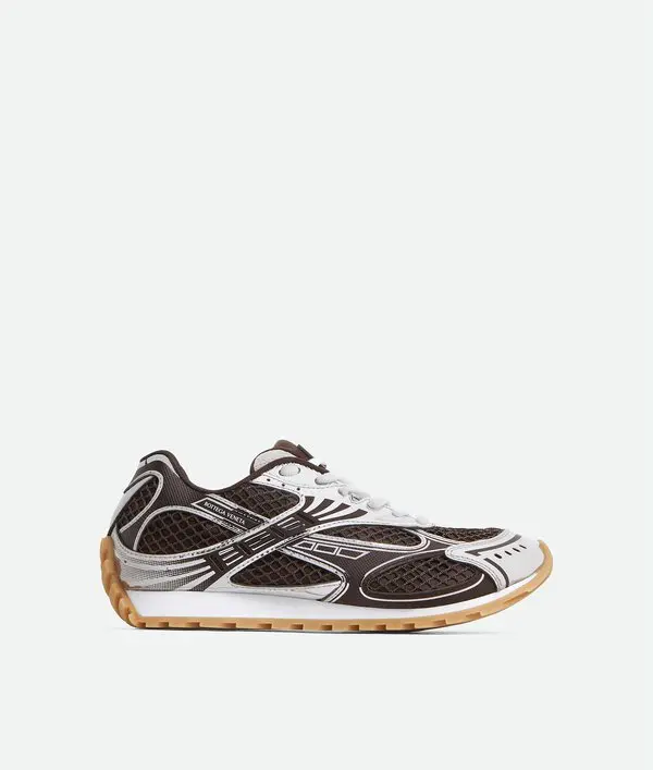 BOTTEGA  VENETA Orbit Lace-up Sneaker - Fondant/silver