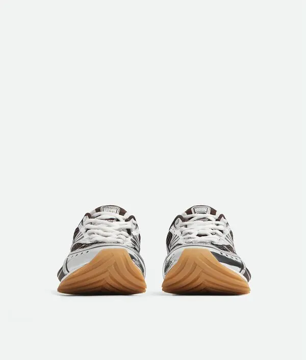 Bottega Veneta Orbit Lace-up Sneakers - Fondant/silver