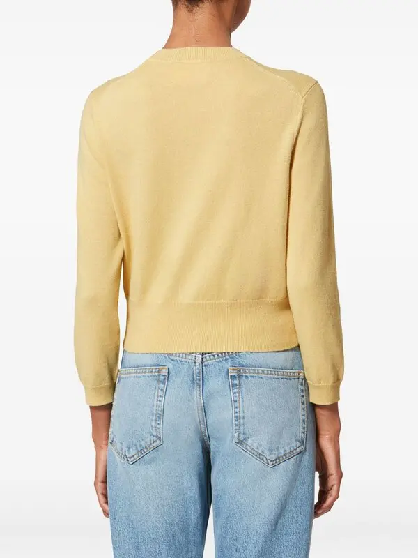 MARANT ETOILE Newton Cotton And Wool Cardigan - Yellow
