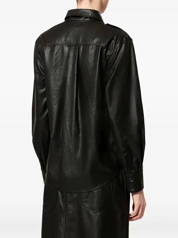 MARANT ETOILE Noee Faux Leather Shirt