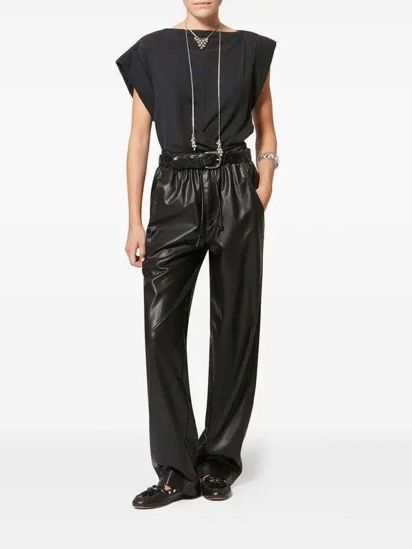 MARANT ETOILE Nereane Faux Leather Trousers