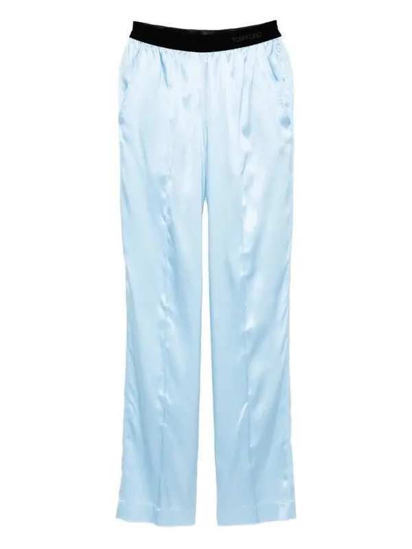 TOM FORD Pajama Silk Trousers - Sky Blue