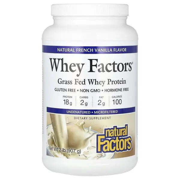 NATURAL FACTORS Whey Factors Protein Powder French Vanilla - One-color