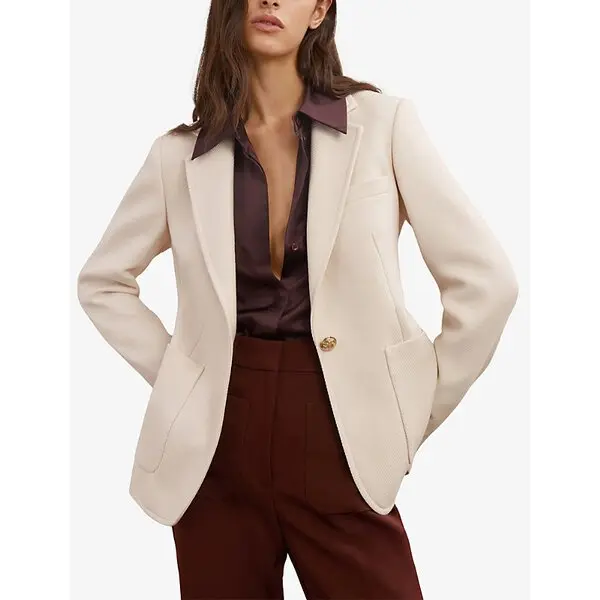 REISS Soren Single-breasted Wool Blazer